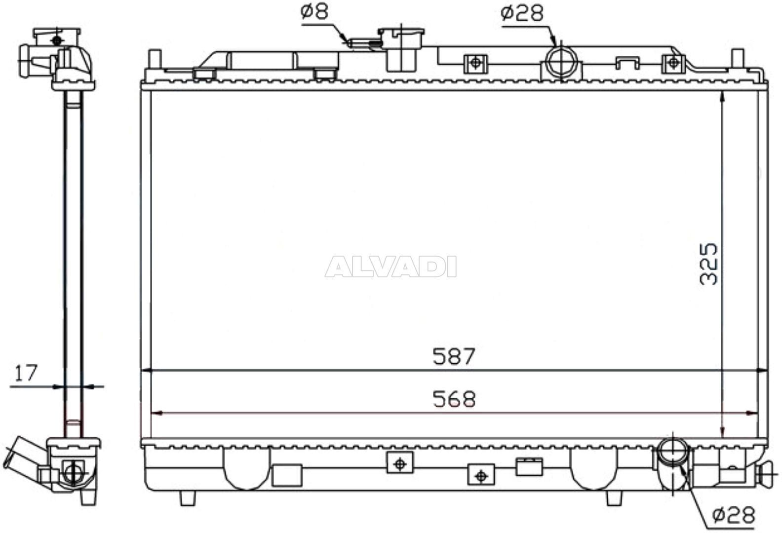 Radiator CRYOMAX 0AHD2388 for Honda - alvadi.ee