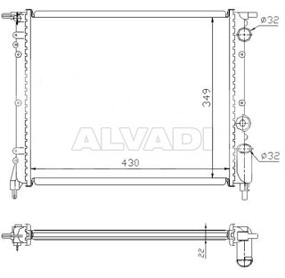 Radiator 7700784038 for Renault - alvadi.ee